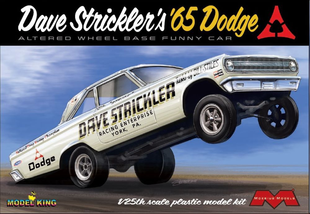 1/25 Moebius '65 Dodge AWB Dave Strickler Hemi Super Stock Drag Race C ...