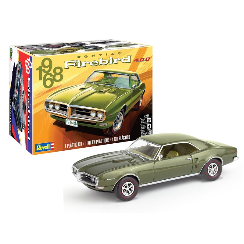 1/25 Revell 1968 Pontiac Firebird 400 (2 in 1) #4545 NEW! – HobbyNut Models