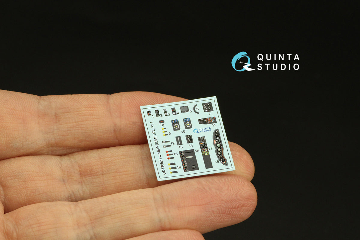 1/72 Quinta Studio Fw 189A 3D-Printed Interior (ICM) 72052 – HobbyNut ...